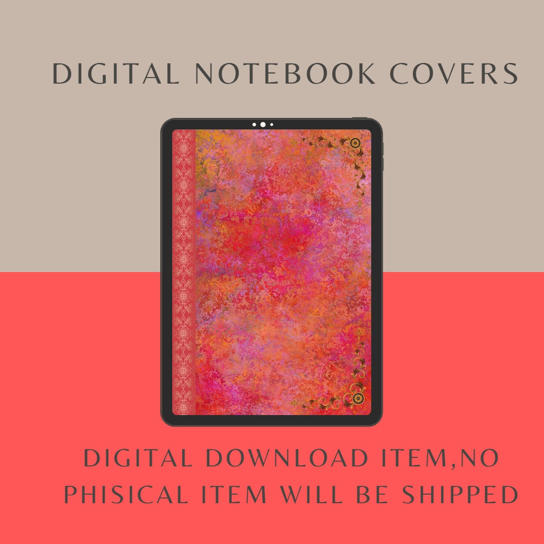 20 AESTHETIC Digital Notebook Covers/size A4 - Etsy