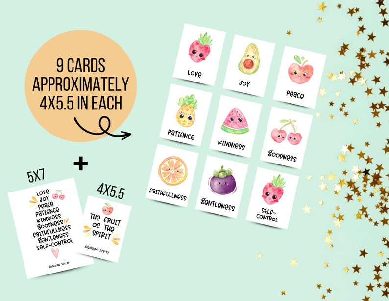 Printable Fruit of the Spirit Cards | Kids Scripture Cards ...
