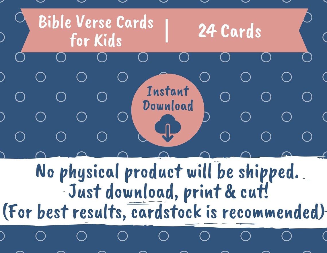 Printable Bible Verse Cards for Kids | Kids Scripture Cards | Lunch Box ...