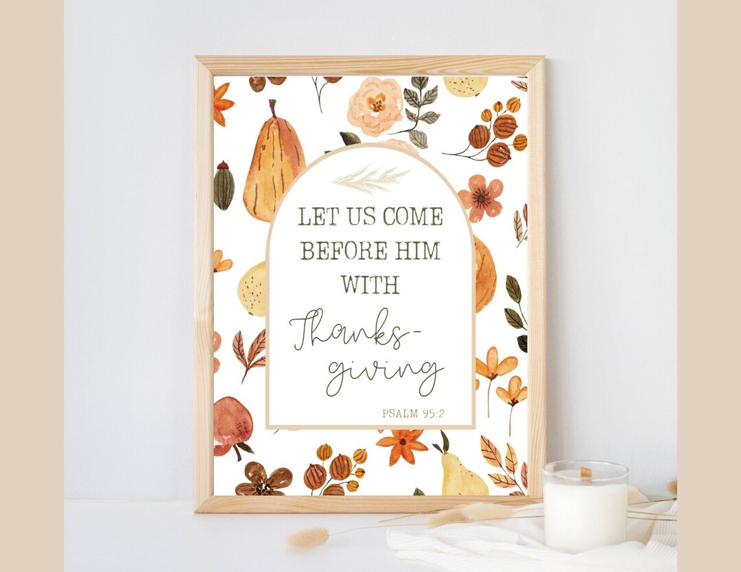 Fall Scripture Printable | Autumn Wall Art Decor | Thanksgiving | Psalm ...