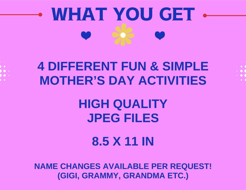Mother's Day Printable Activity Bundle: Handprint Craft, Coloring Page ...