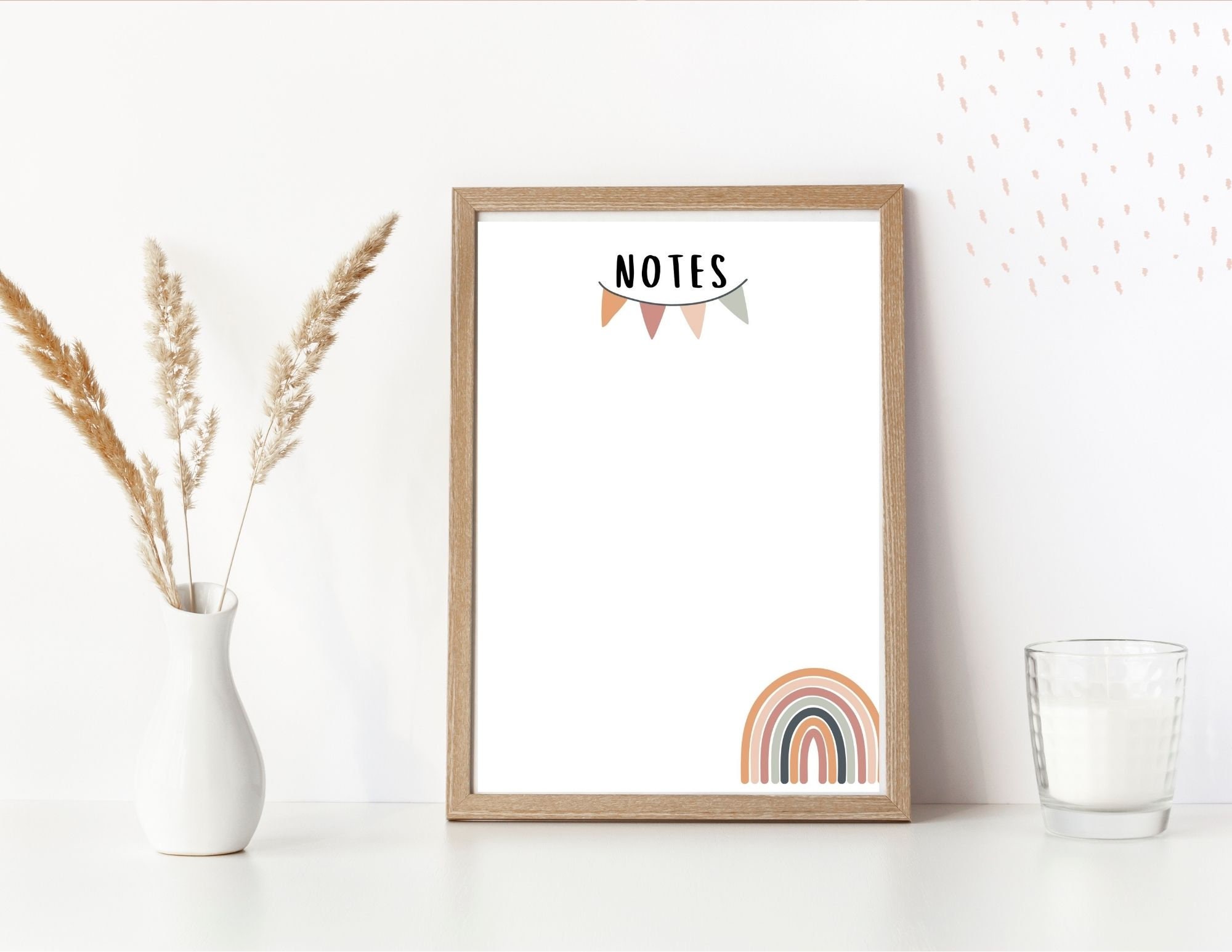 Printable Stationery Boho Rainbow Notepad Paper Printable Kids Boho ...