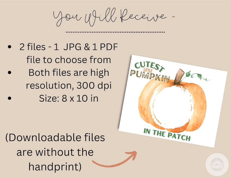 Fall Handprint Craft | Fall Pumpkin Printable | Handprint Art | Fall ...