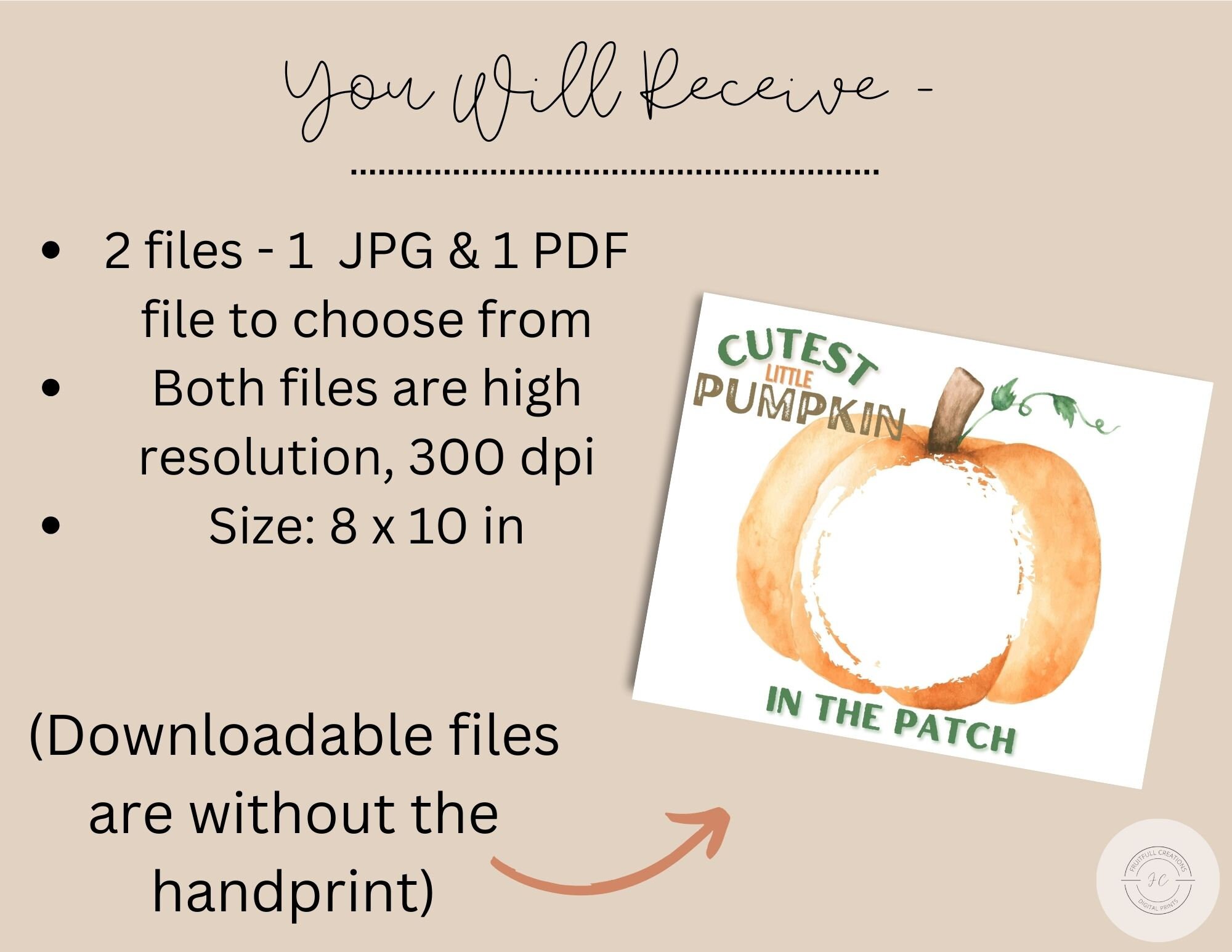 Fall Handprint Craft | Fall Pumpkin Printable | Handprint Art | Fall ...