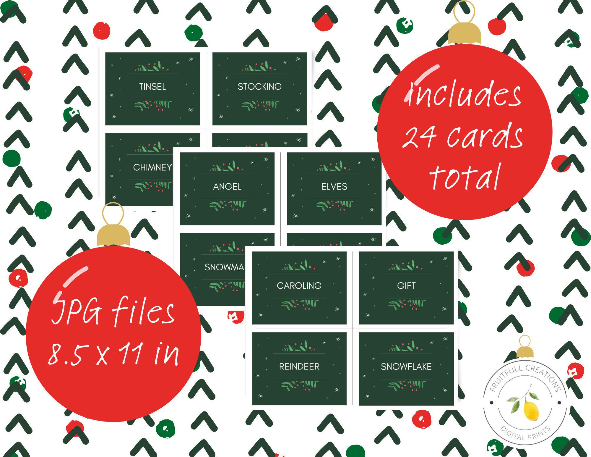 Printable Christmas Password Game: Holiday Family Fun (digital Download ...