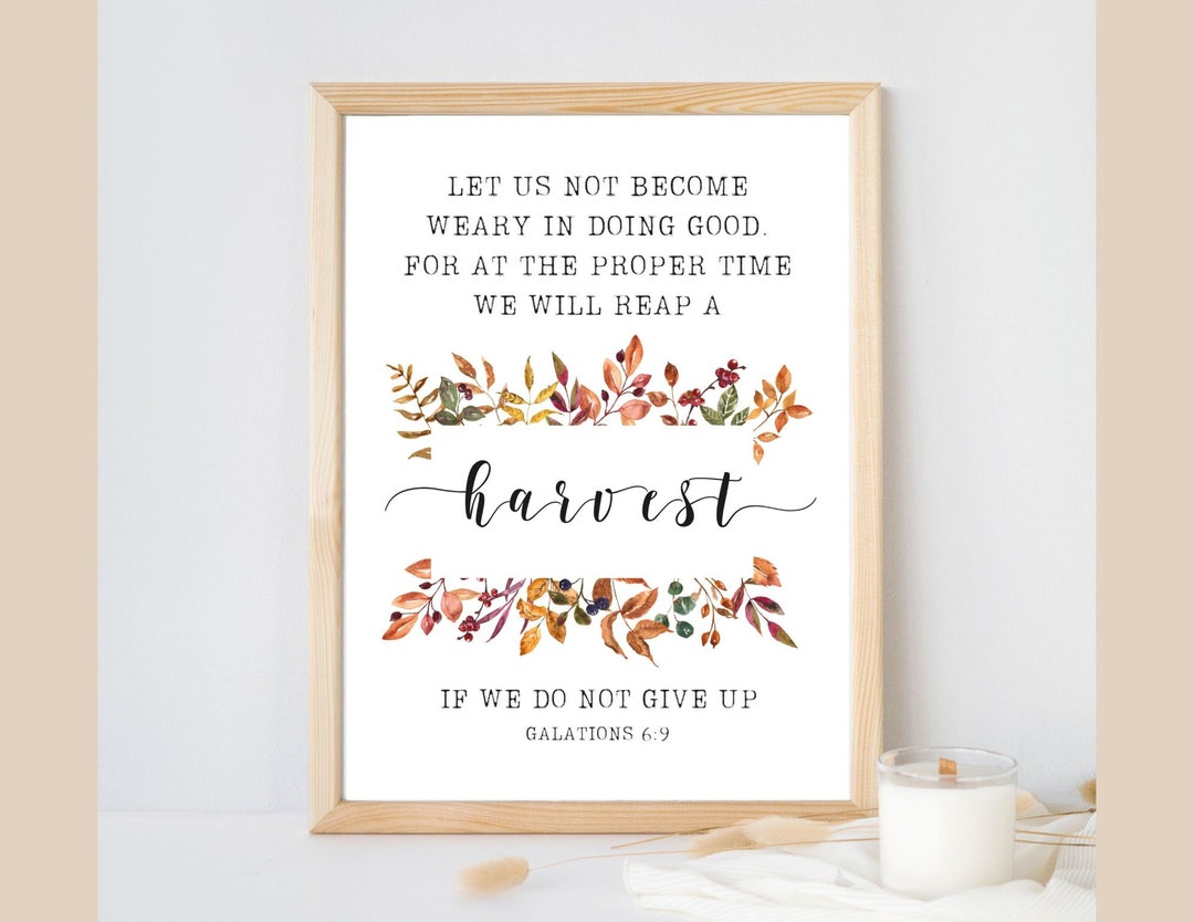 Fall Scripture Printable | Autumn Wall Art Decor | Thanksgiving ...