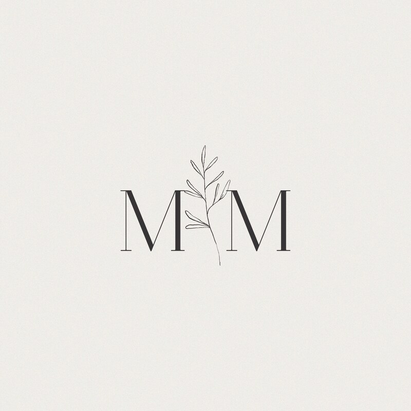 Modern Wedding Logo - Etsy