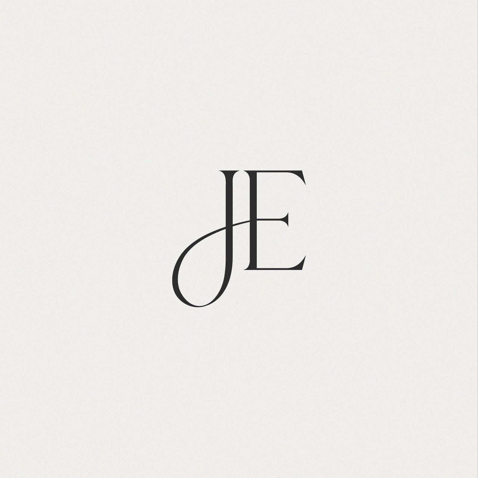 J&E Initials Wedding Monogram: Modern Couple Logo (digital Download) - Etsy