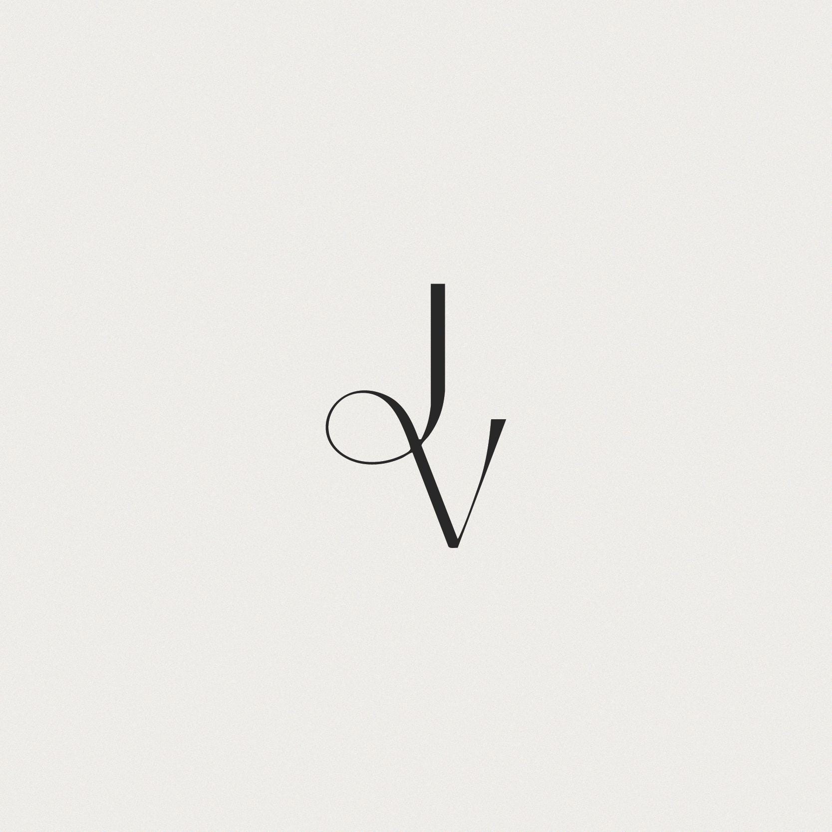 Wedding Monogram | Custom Initials, Digital Download (J & V) - Etsy