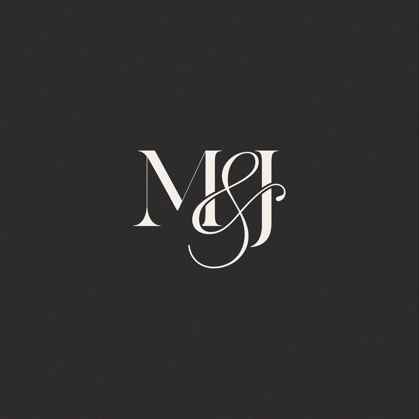 M&J Initials Wedding Monogram Logo (digital Download) - Etsy