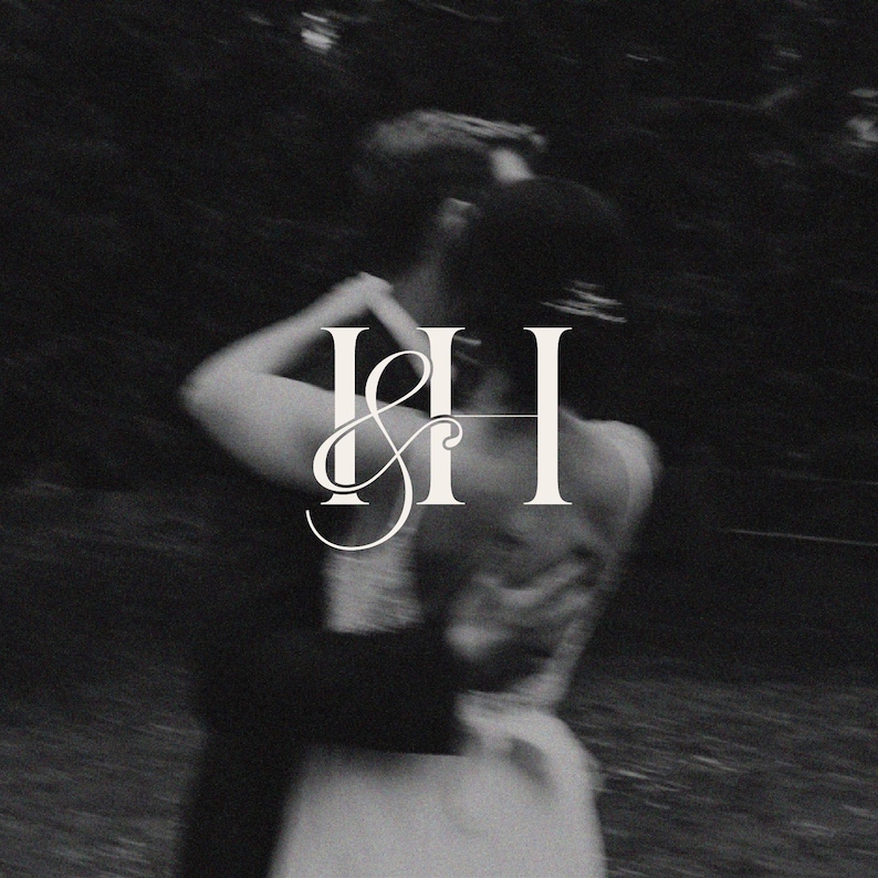 I&H Initials Wedding Monogram Logo: Semi-customizable Design (digital ...