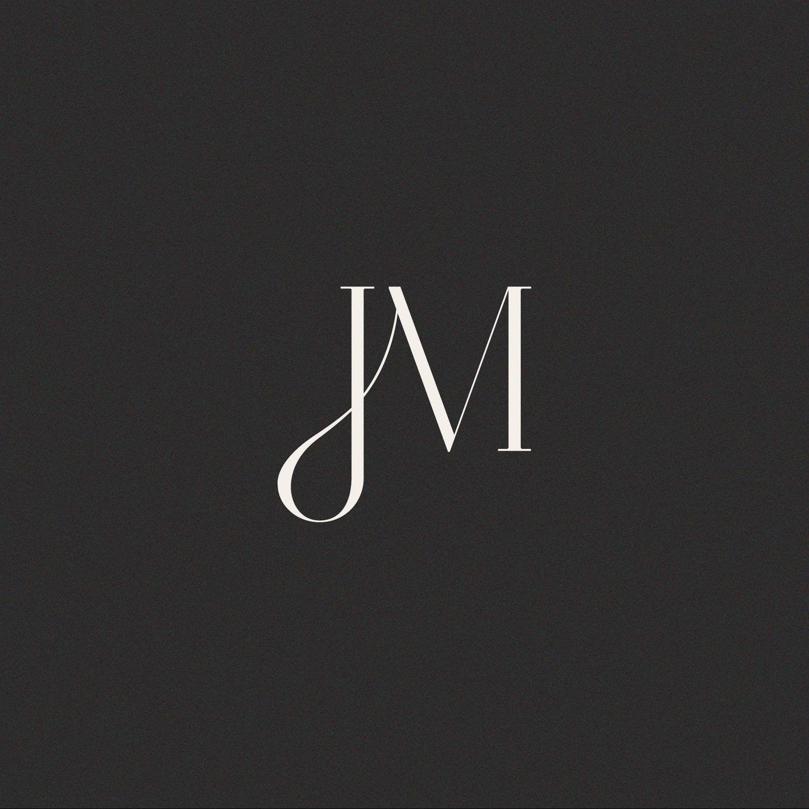 J and M Initials Wedding Monogram Couple Monogram for Wedding Wedding ...