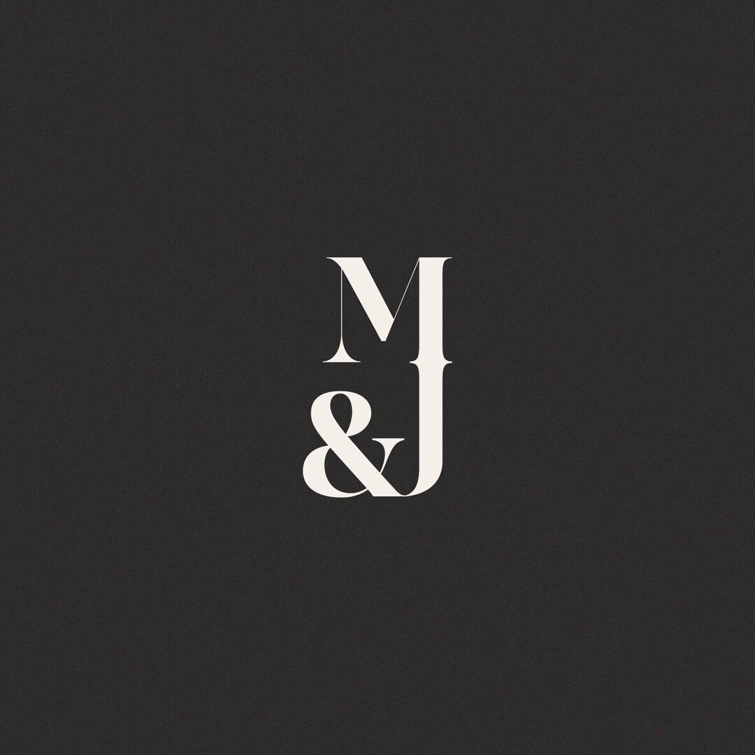M and J Initials Wedding Monogram • Couple Monogram for Wedding ...