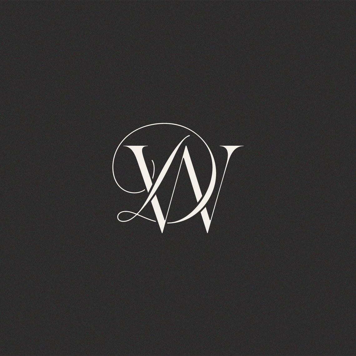 D&W Initials Wedding Monogram Logo: Semi-customizable (digital Download ...