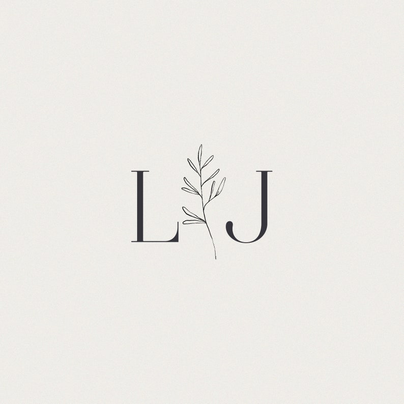 L and J Initials Wedding Monogram • Couple Monogram for Wedding ...