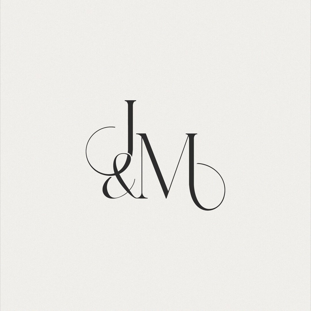 J&M Initials Wedding Monogram Logo (digital Download) - Etsy