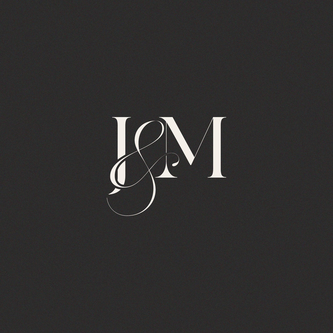 J and M Initials Wedding Monogram • Couple Monogram for Wedding ...