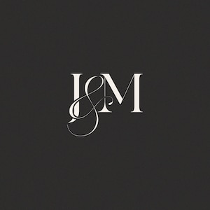 J and M Initials Wedding Monogram • Couple Monogram for Wedding ...