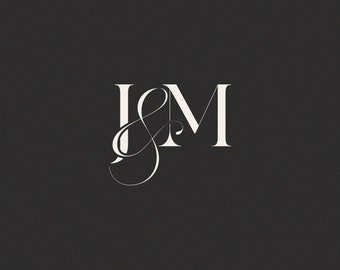 J and M Initials Wedding Monogram Couple Monogram for Wedding Wedding ...