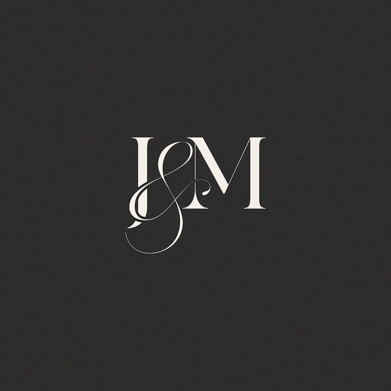 J and M Initials Wedding Monogram • Couple Monogram for Wedding ...