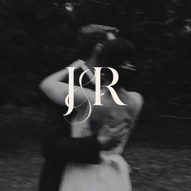 J&R Initials Wedding Monogram: Modern Couple Logo (digital Download) - Etsy