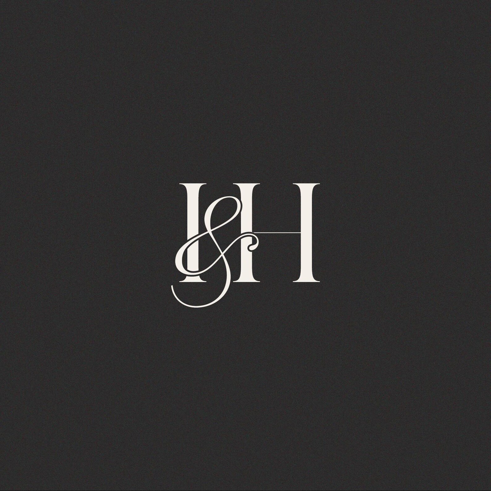 I&H Initials Wedding Monogram Logo: Semi-customizable Design (digital ...