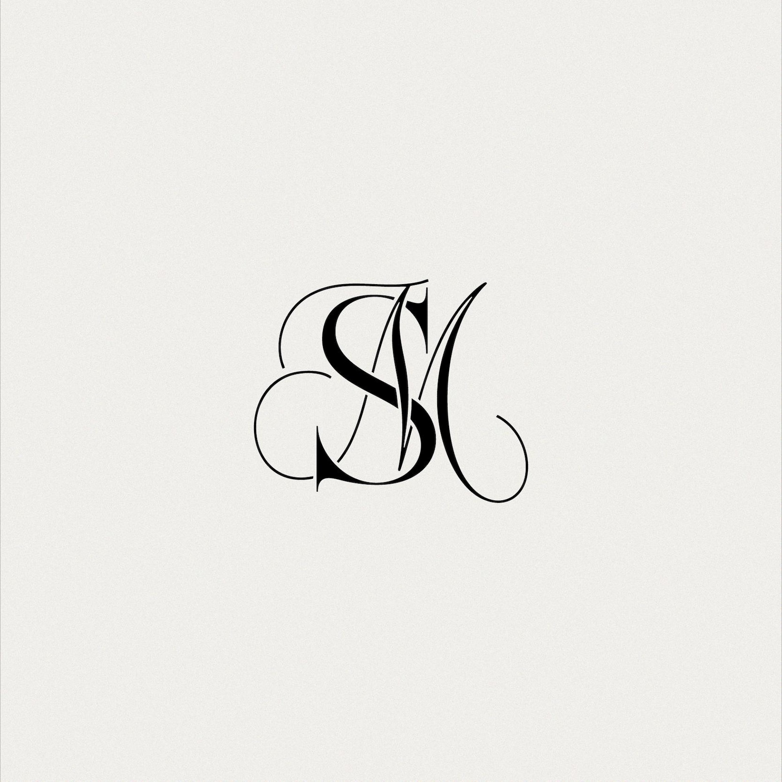 S&M Initials Wedding Monogram: Semi-custom Logo (digital Download) - Etsy