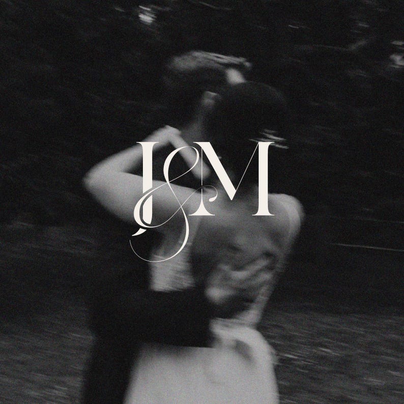 J&M Initials Wedding Monogram Logo (digital Download) - Etsy
