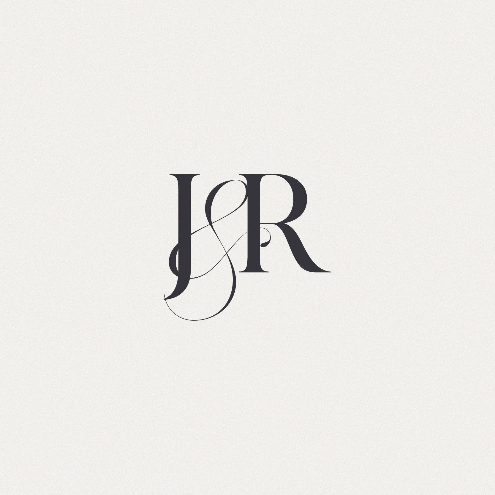 J&R Initials Wedding Monogram: Modern Couple Logo (digital Download) - Etsy