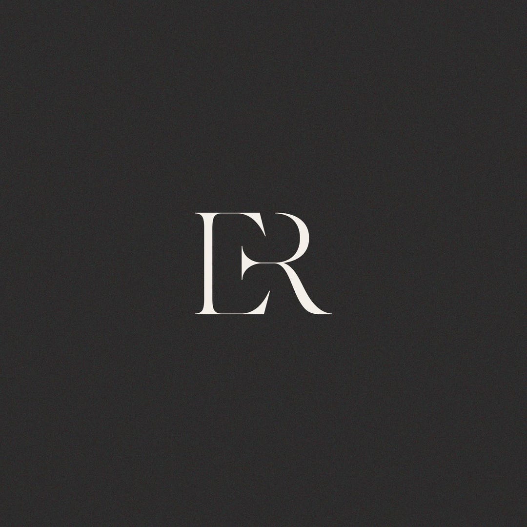 E&R Initials Wedding Monogram: Modern Couple Logo (digital Download) - Etsy