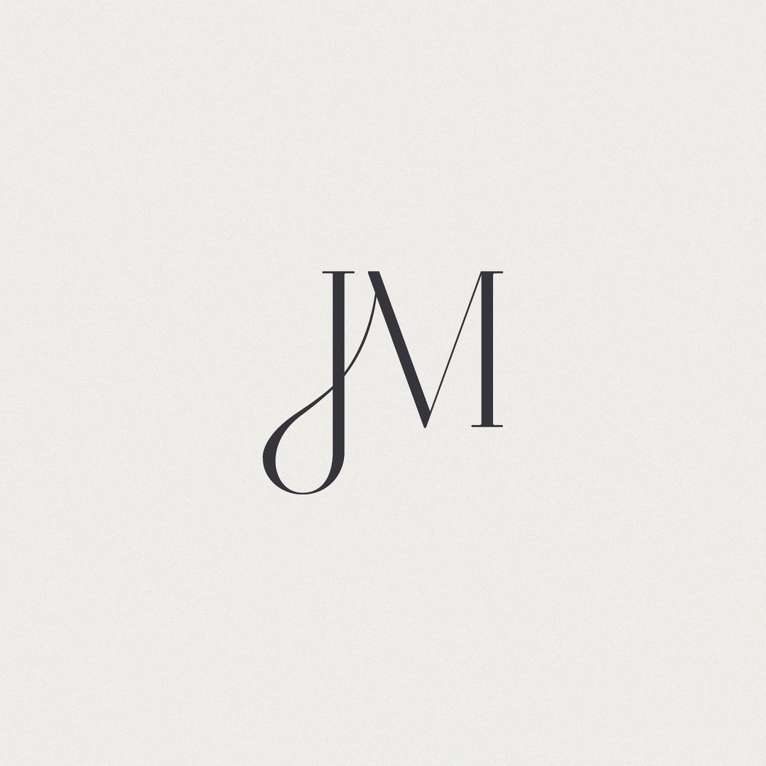 J and M Initials Wedding Monogram Couple Monogram for Wedding Wedding ...
