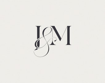 M and J Initials Wedding Monogram • Couple Monogram for Wedding ...