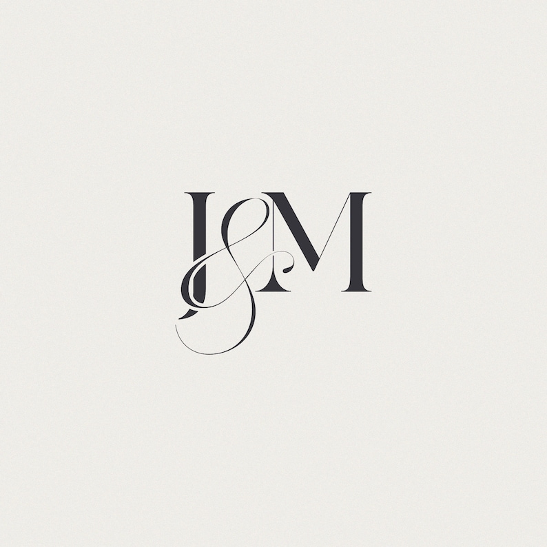 J and M Initials Wedding Monogram • Couple Monogram for Wedding ...