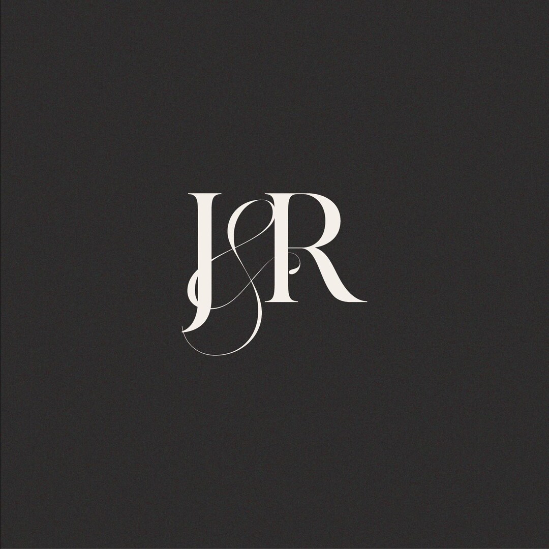 J&R Initials Wedding Monogram: Modern Couple Logo (digital Download) - Etsy