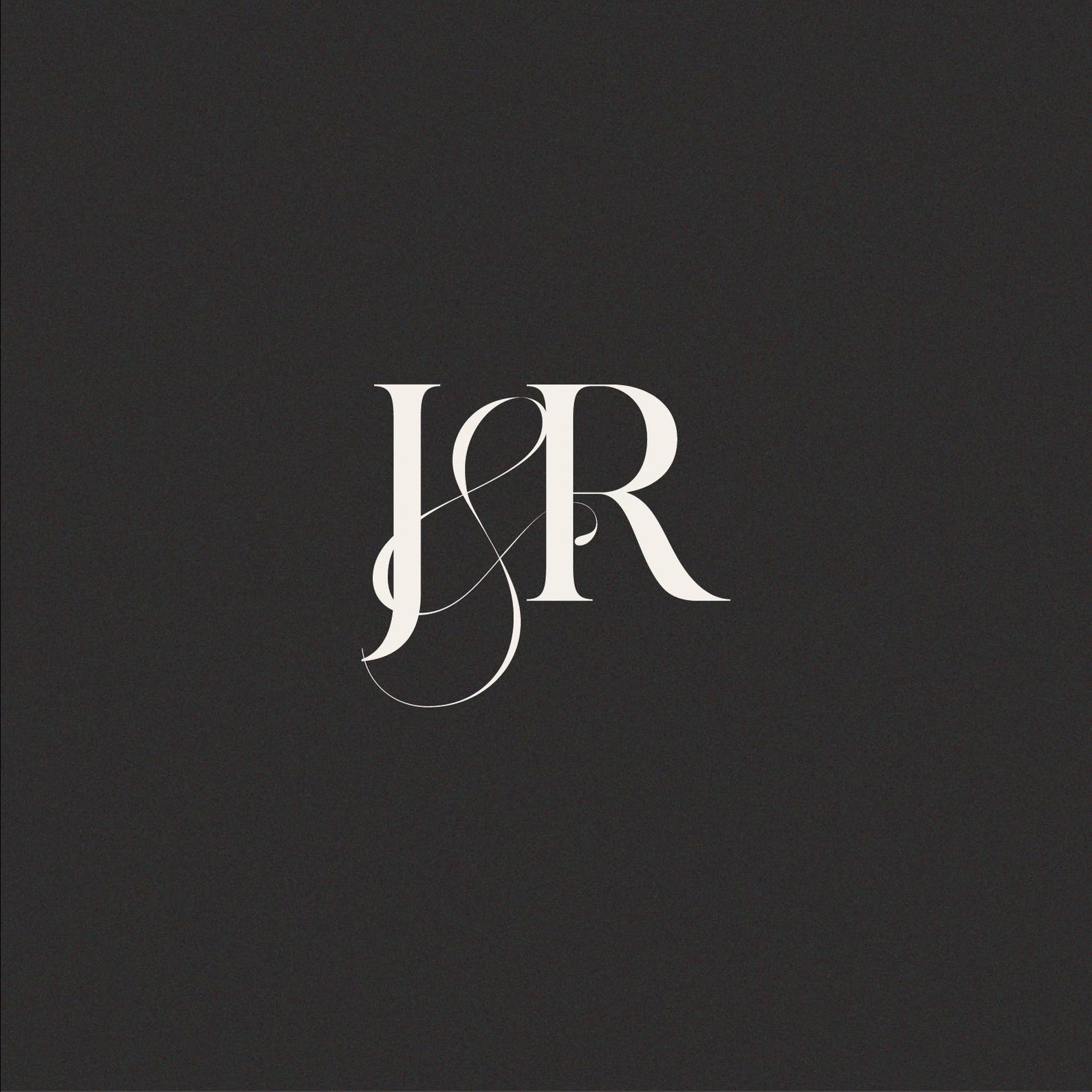 J&R Initials Wedding Monogram: Modern Couple Logo (digital Download) - Etsy