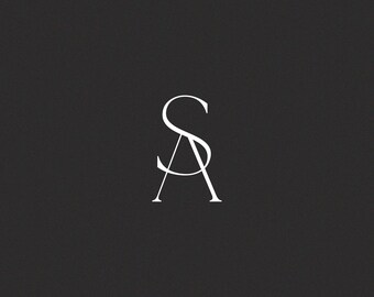 A and S Initials Wedding Monogram • Couple Monogram for Wedding ...