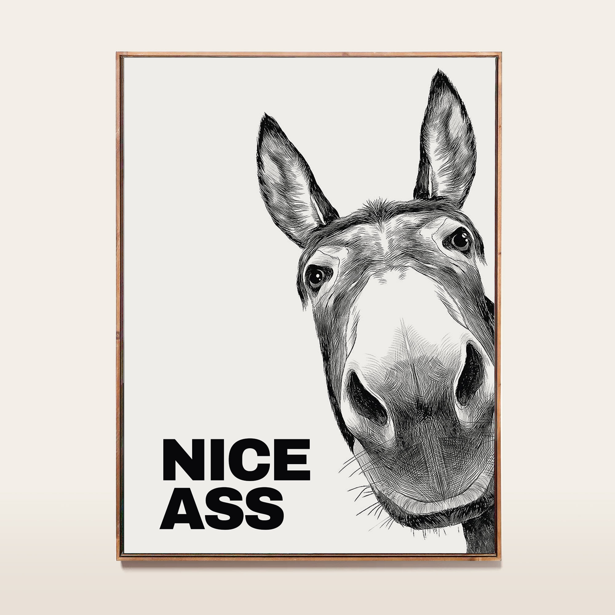 Donkey Nice Ass Bathroom Poster, Bathroom Funny Decor, Restroom Accessories, Funny Toilet Print ...