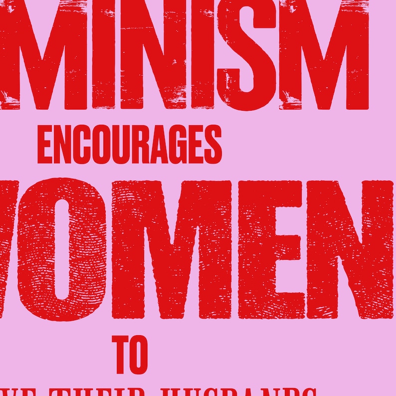 Feminism Encourages Women Retro Art Print, Lesbian Equality (digital ...