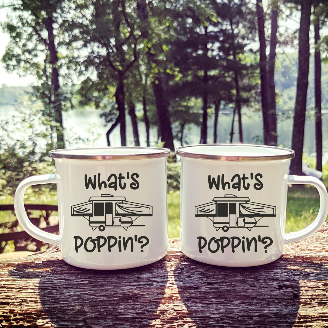 Pop up Camper What's Poppin Mug, Pop up Camper Gift for Camping Lover ...