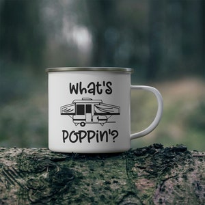 Pop up Camper What's Poppin Mug, Pop up Camper Gift for Camping Lover ...