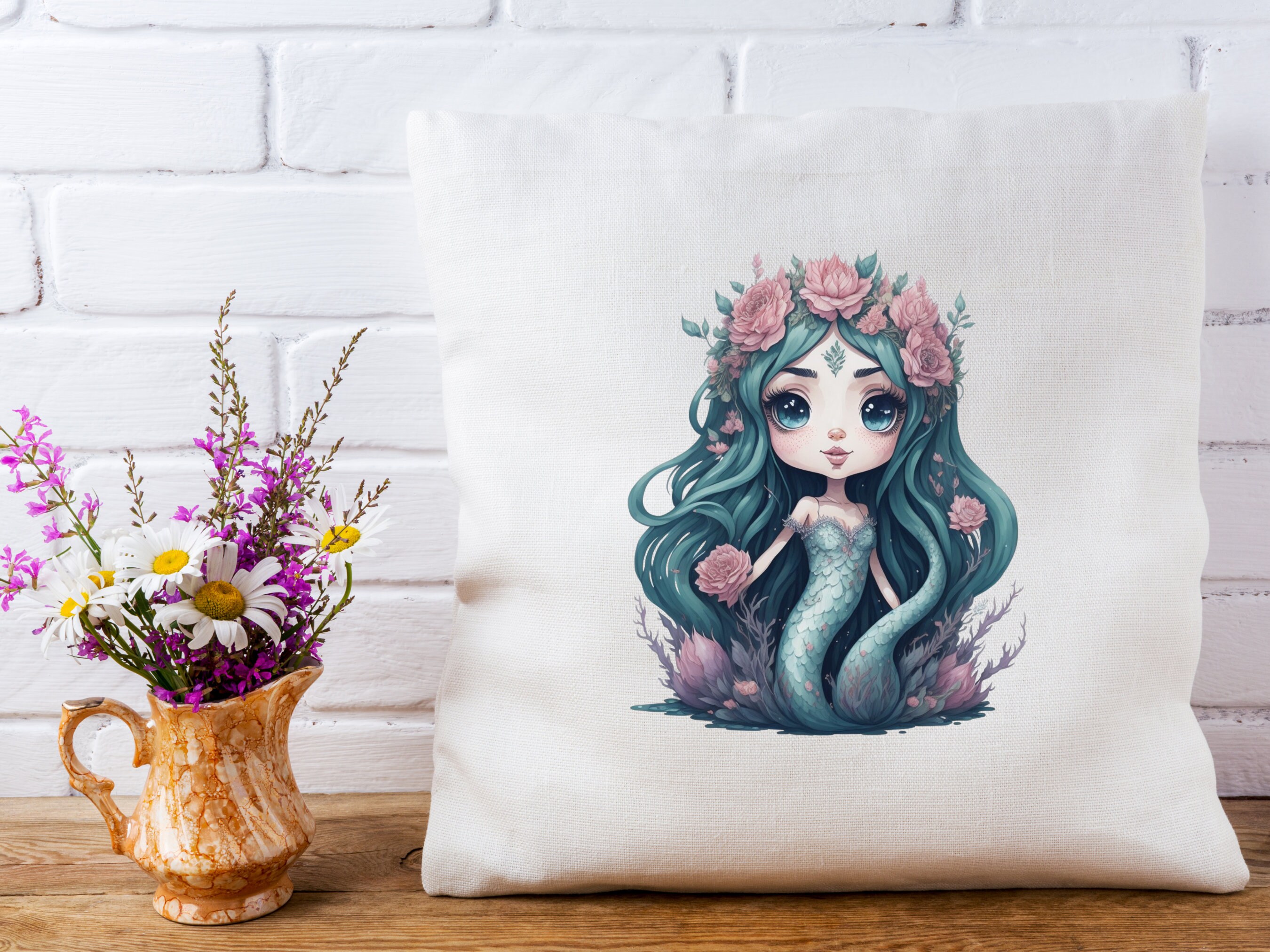 Magical Mermaid Watercolor Clipart Magic Sea Princess Ocean Mermaid PNG ...