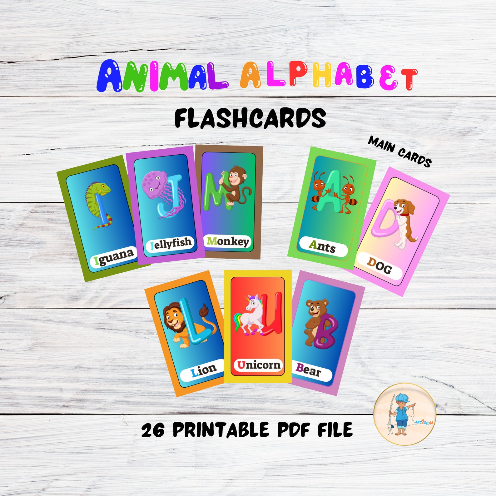 Animal Flash Cards * Printable Pdf File * Toys Preschool *26 Pdf ...