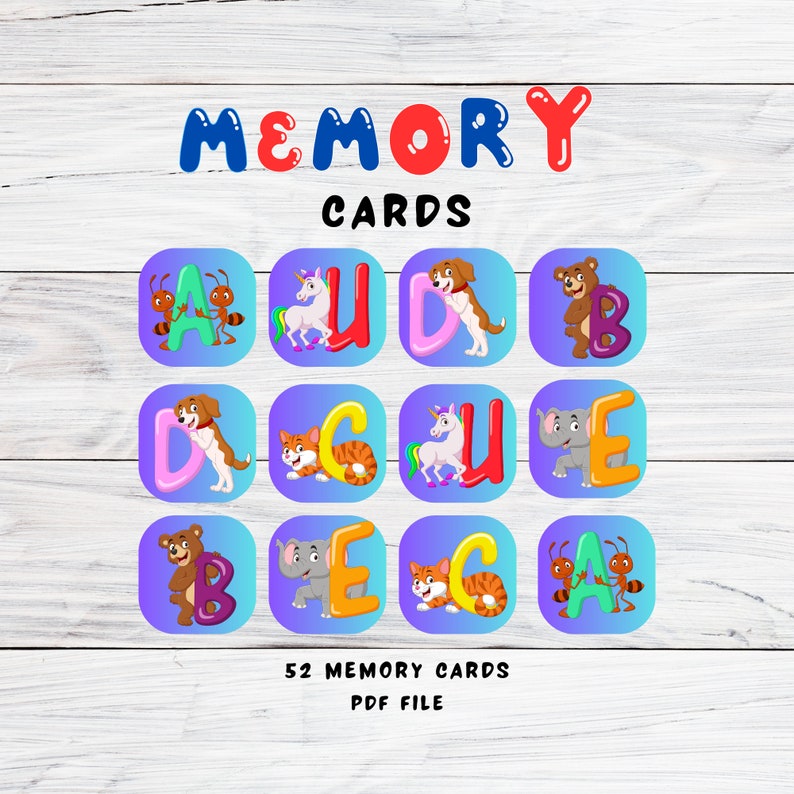 Animal Flash Cards * Printable Pdf File * Toys Preschool *26 Pdf ...