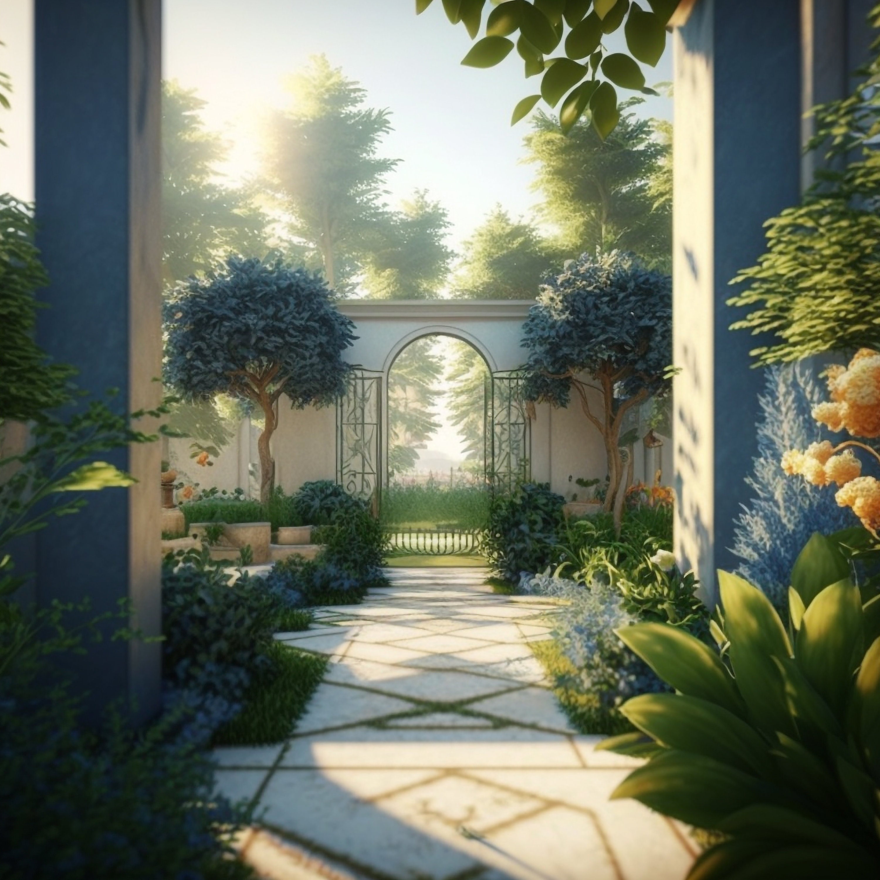 Lush Garden Digital Backdrop, Garden Digital Backdrop, Communion ...