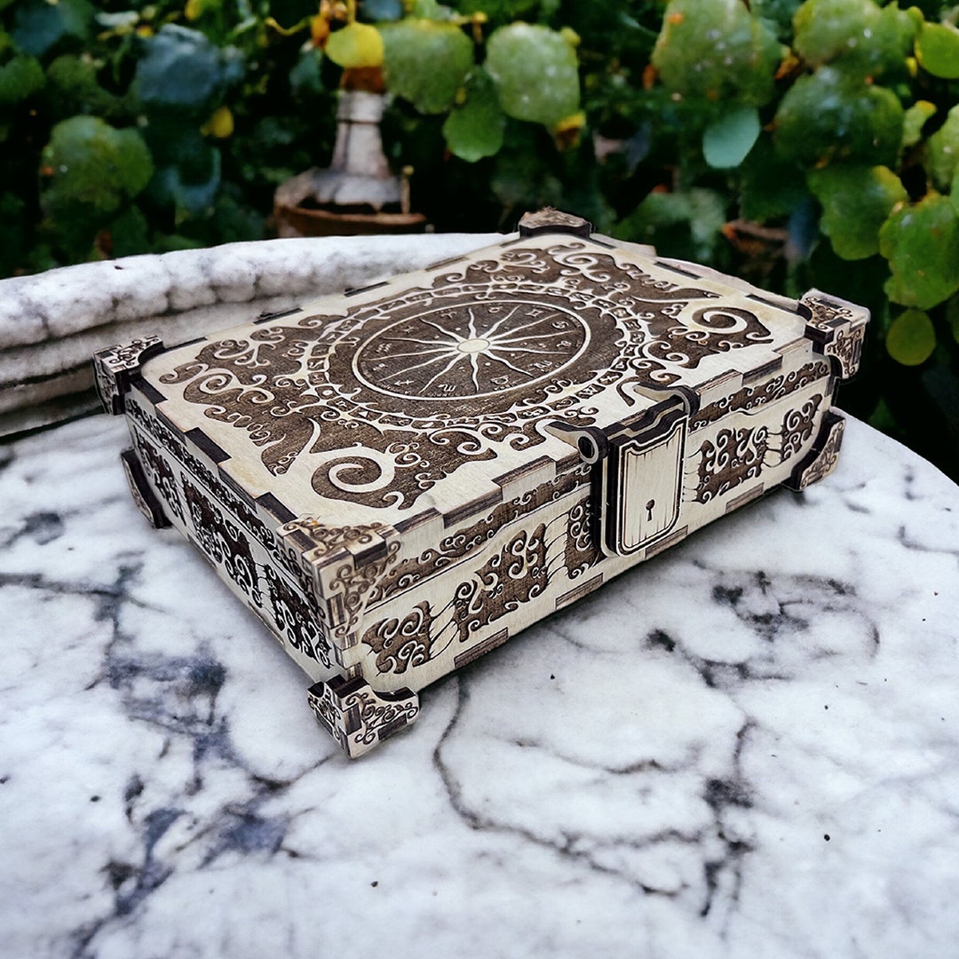 Vintage Wooden Jewelry Box, Handcrafted Rustic Storage for Necklaces ...