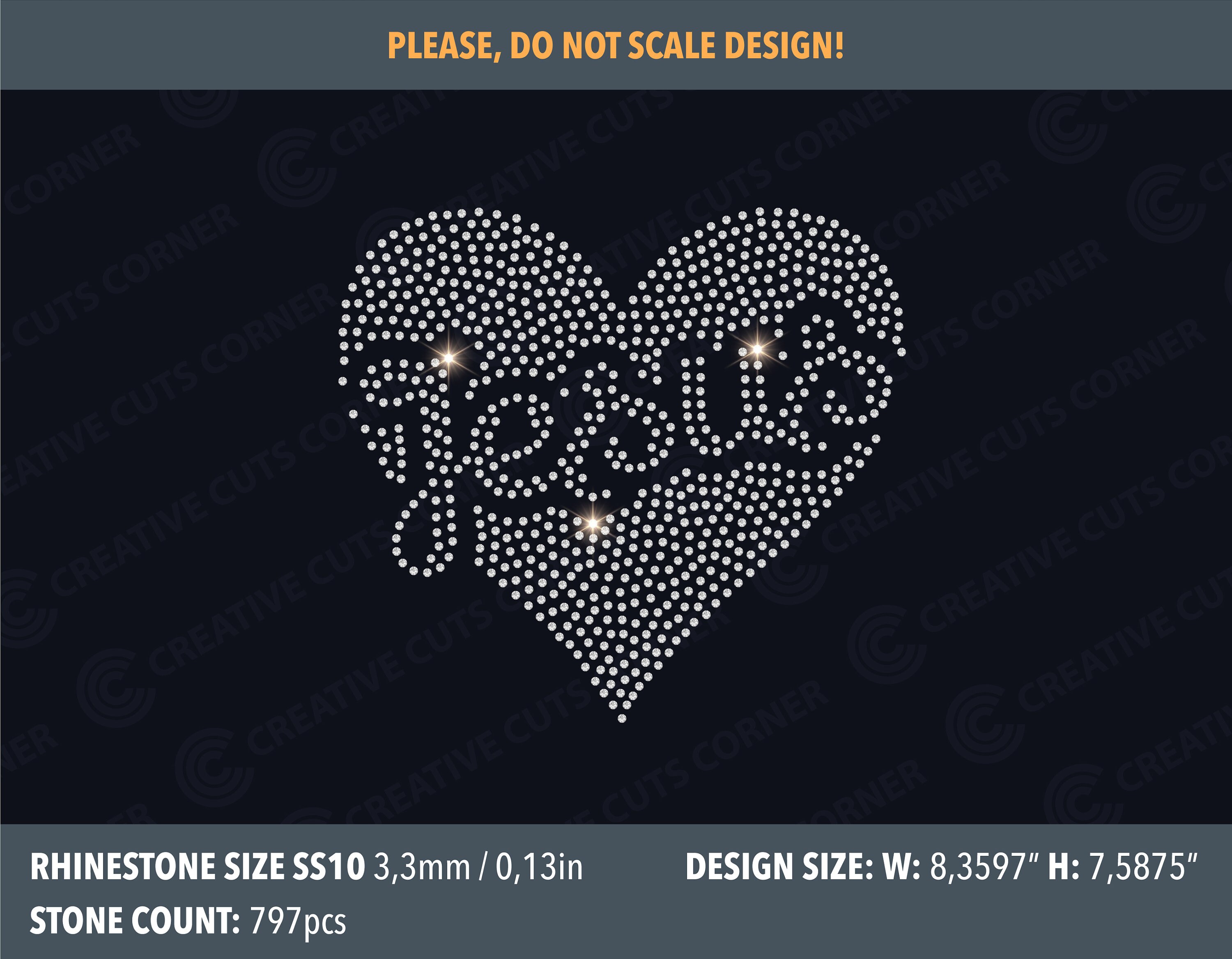 Jesus Rhinestone Design Svg File Rhinestone Ss10 File for Cricut ...