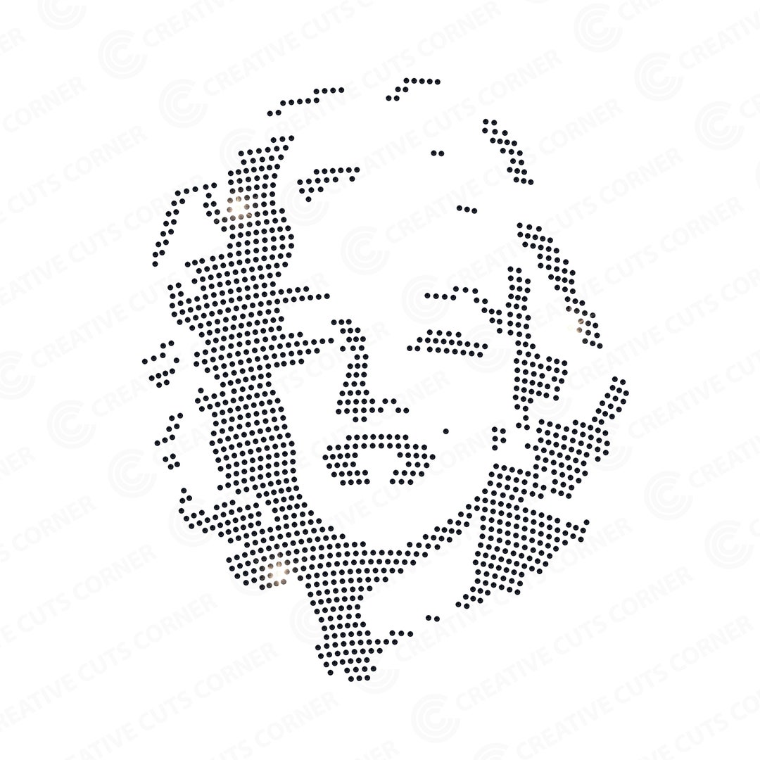 Marilyn Monroe Rhinestone Design Svg File Rhinestone Ss6 File for ...