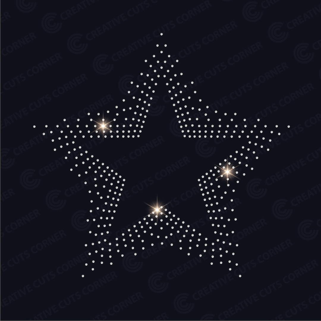 Star Rhinestone Template Ss6 Cut File Rhinestone Hotfix Dxf Png ...