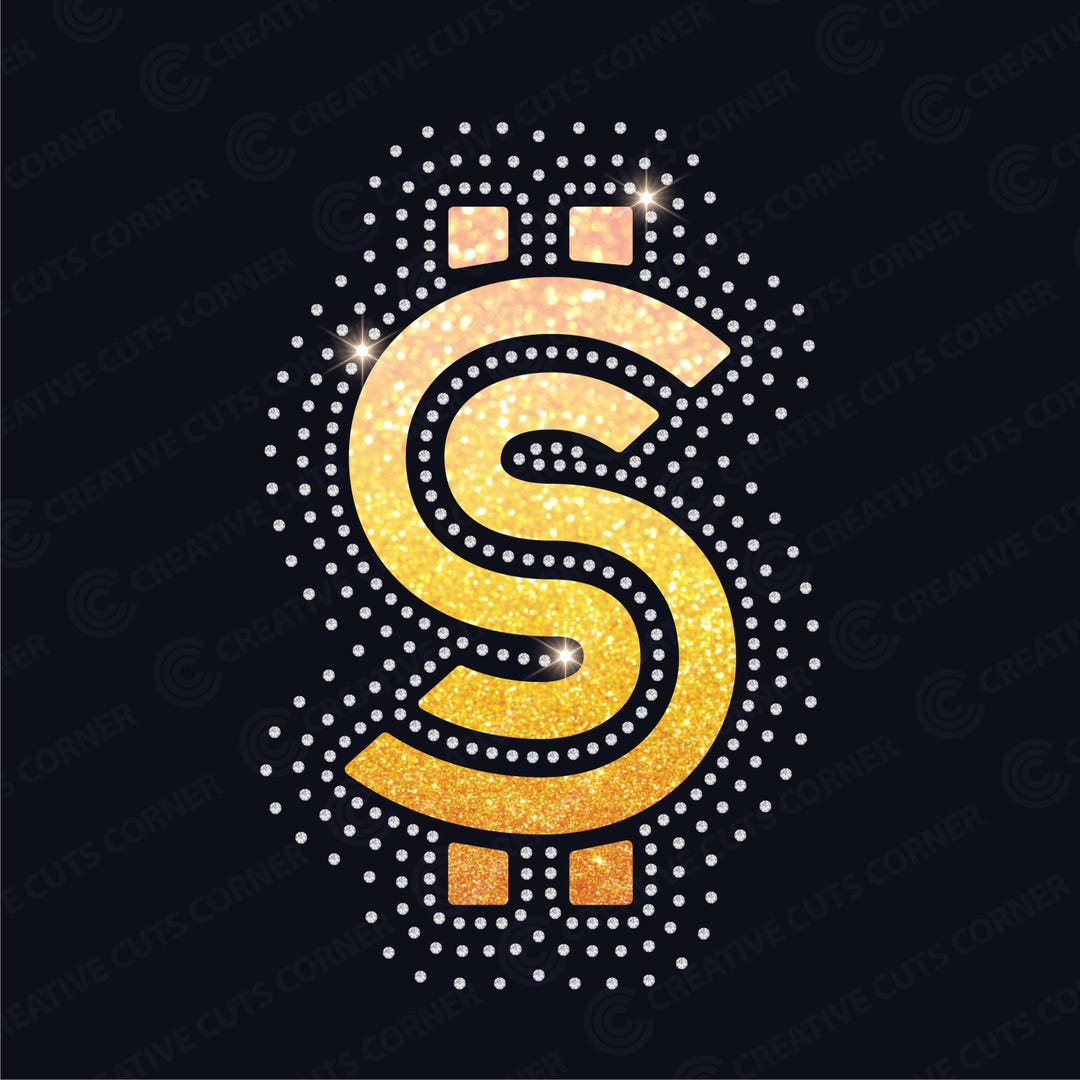 Dollar Rhinestone Vinyl Template Svg Ss10 Files for Cricut Hotfix ...