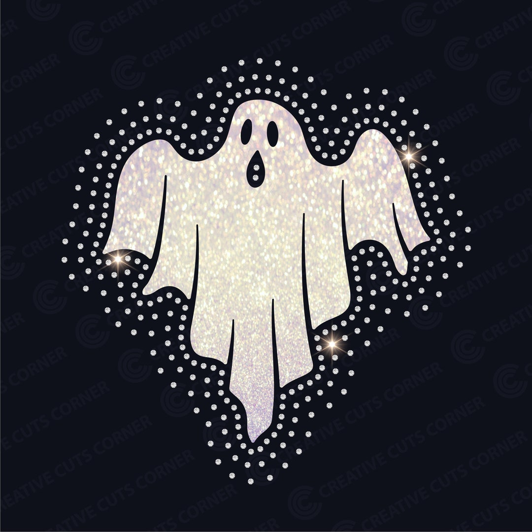 Ghost Rhinestone Template Ss10 Svg Digital File Vinyl Rhinestone Sign ...